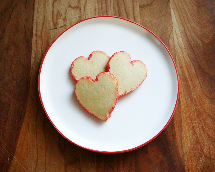 Last Minute Valentine: Slice and Bake Butter Cookies